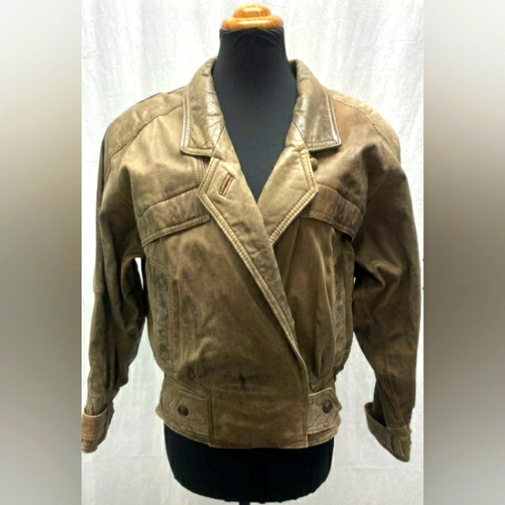 Adventure Bond Leather Bomber Jacket - Gem